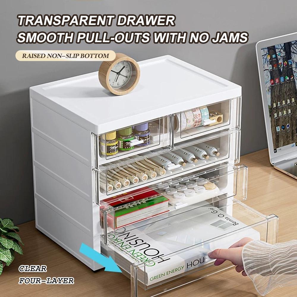 Desk Organizer Large Storage Box A4 Drawer Office Drawer Student ...