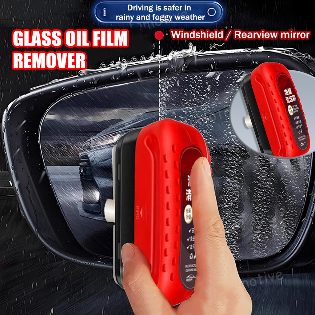 Car Windshield Cleaning Brush Glass Oil Film Remover Front Dashboard Side Window Rearview Mirror ...