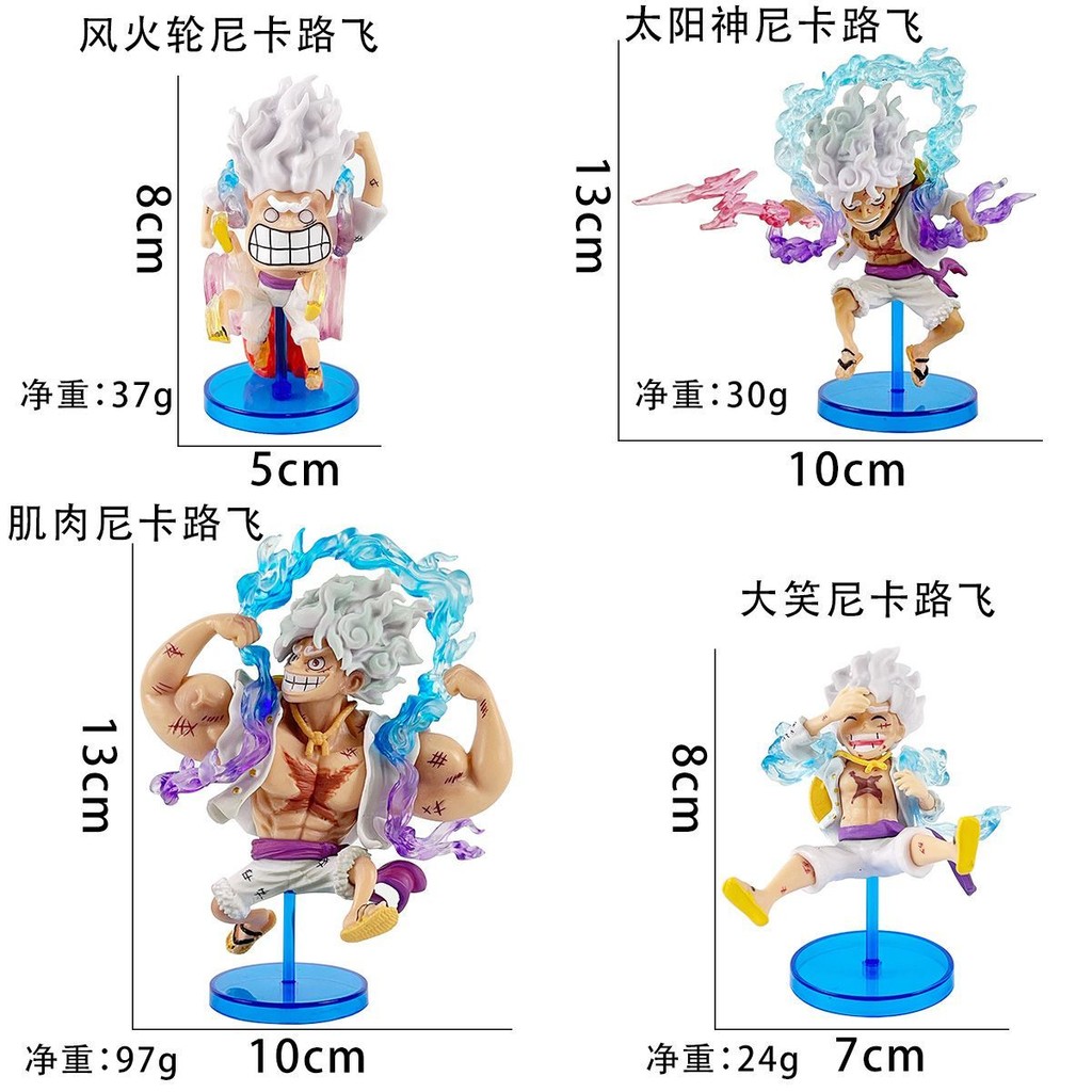 One Piece Chibi Gear Fifth Gear Nika Luffy White Fruit Awakening Anime ...