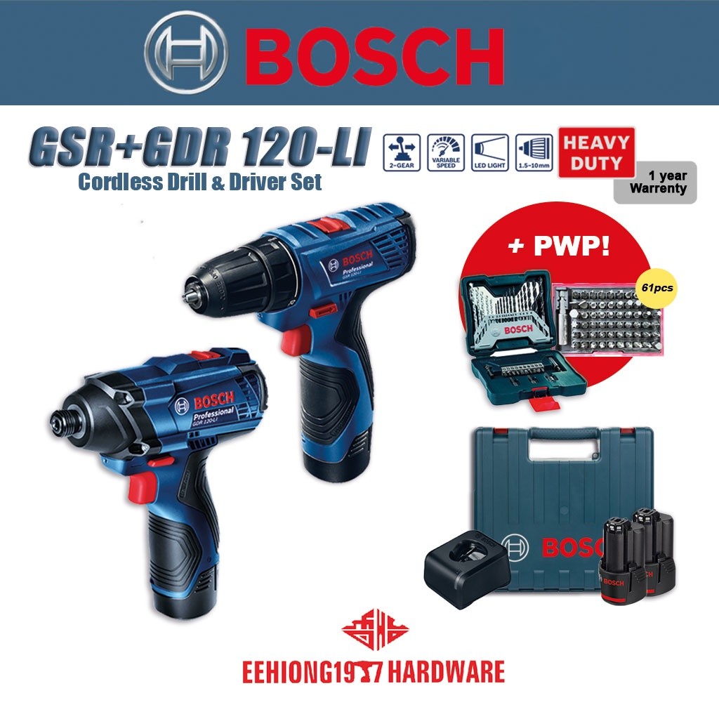 BOSCH 12v combo GSR 120-LI GDR 120-LI Cordless Drill Driver GSR 120 GDR ...