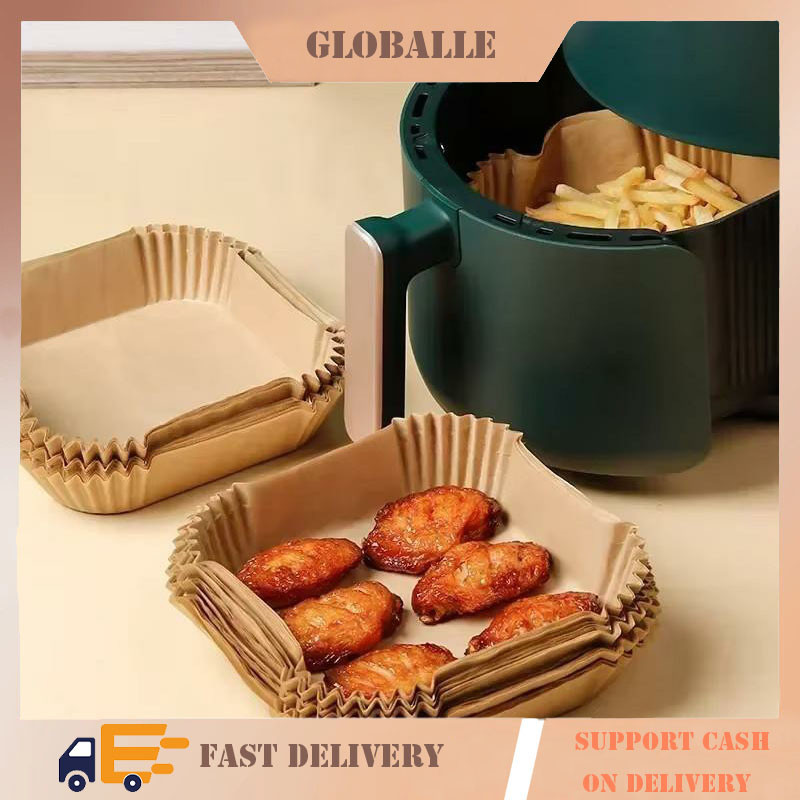 100pcs air frying pan, disposable baking paper, non-stick pan, square ...