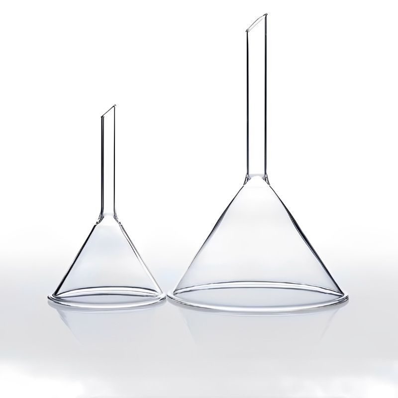 Glass Funnel 40/50/90/100/150mm Short Neck Tapered Funnel Glass Funnel ...