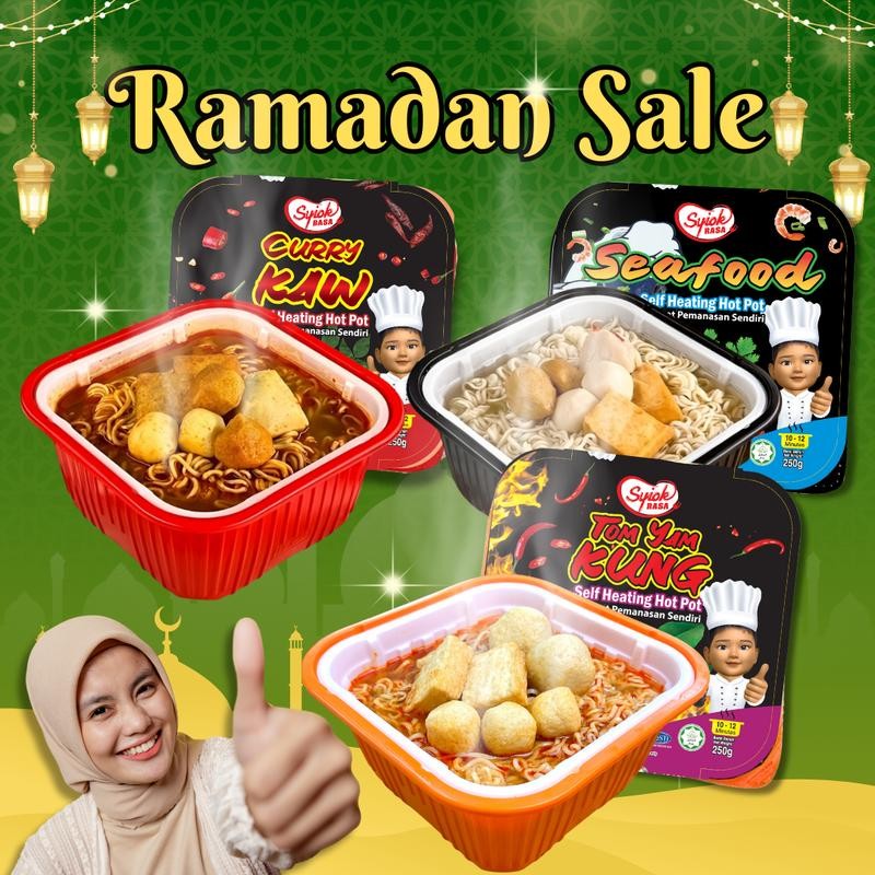 Syiok Rasa [HALAL PRODUCT] TomYam Kung/Curry Kaw/Soup Self-Heating ...