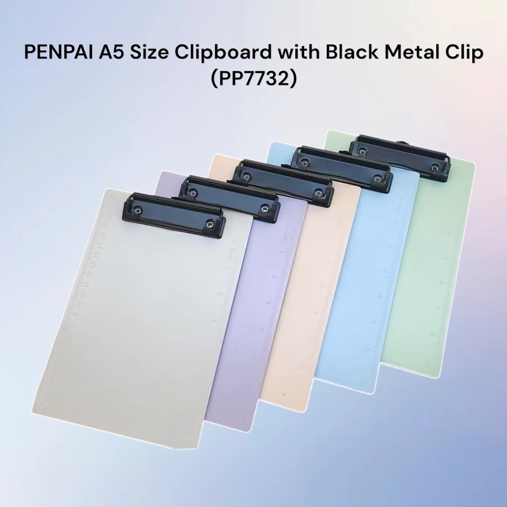 PenPai A5 Size Clip board with Black Metal Clip / Clipboard with Scale ...
