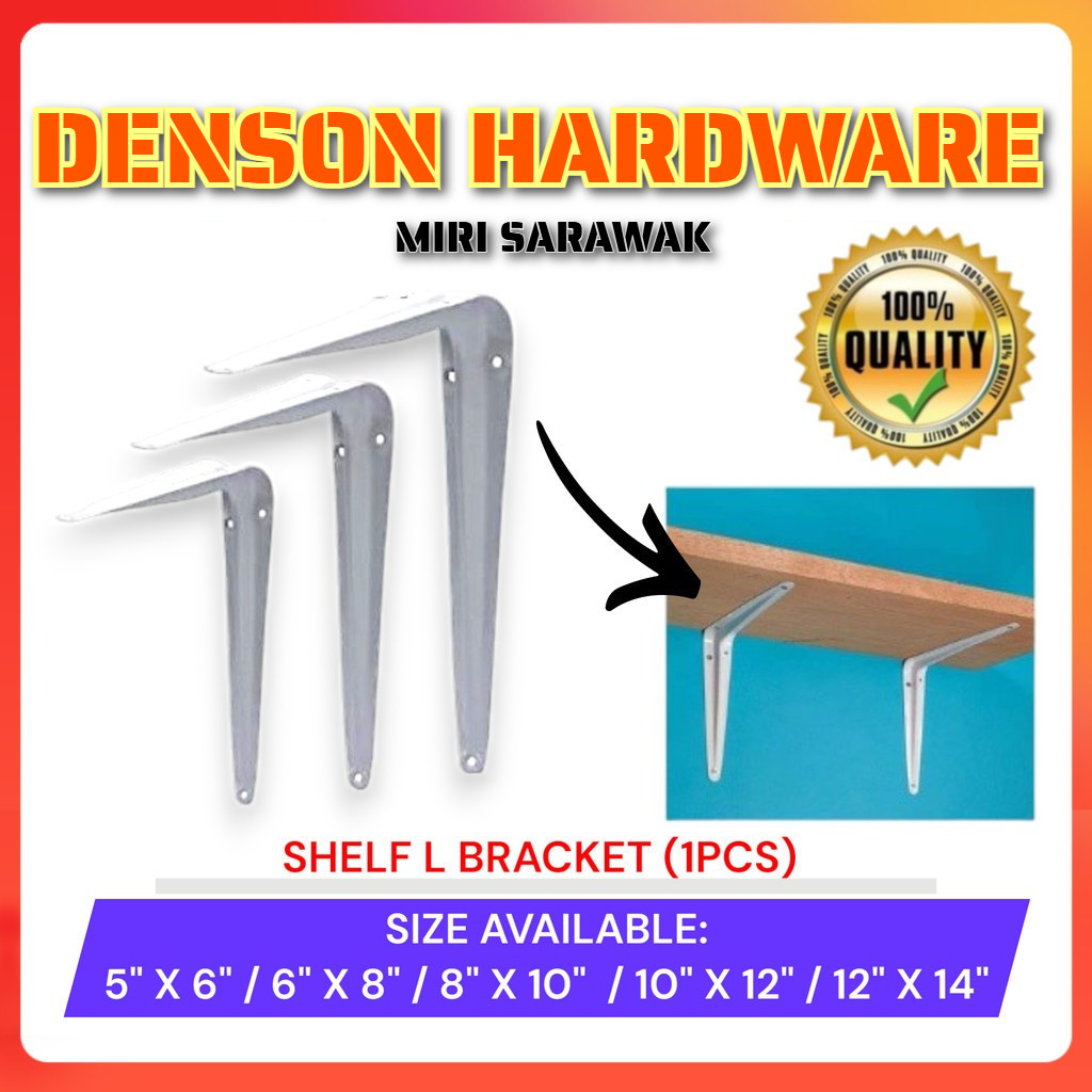 (1pcs) Shelf L Bracket / Shelf Bracket / L Bracket Dinding / DIY ...