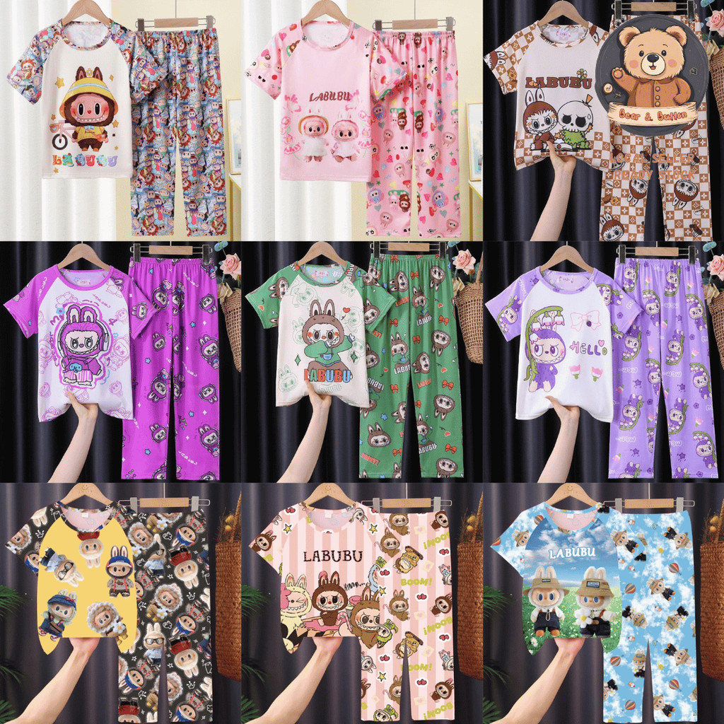 B&B Baby Girl Boy Labubu Pyjamas Set Kids Summer Pajama Children ...