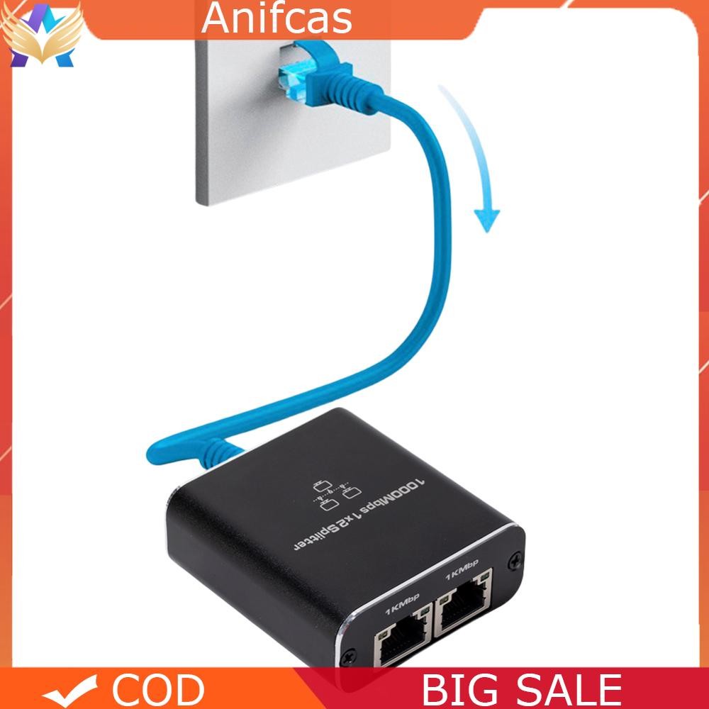Gigabit Ethernet Splitter 1 in 2 Out 1000Mbps Internet Splitter RJ45 ...