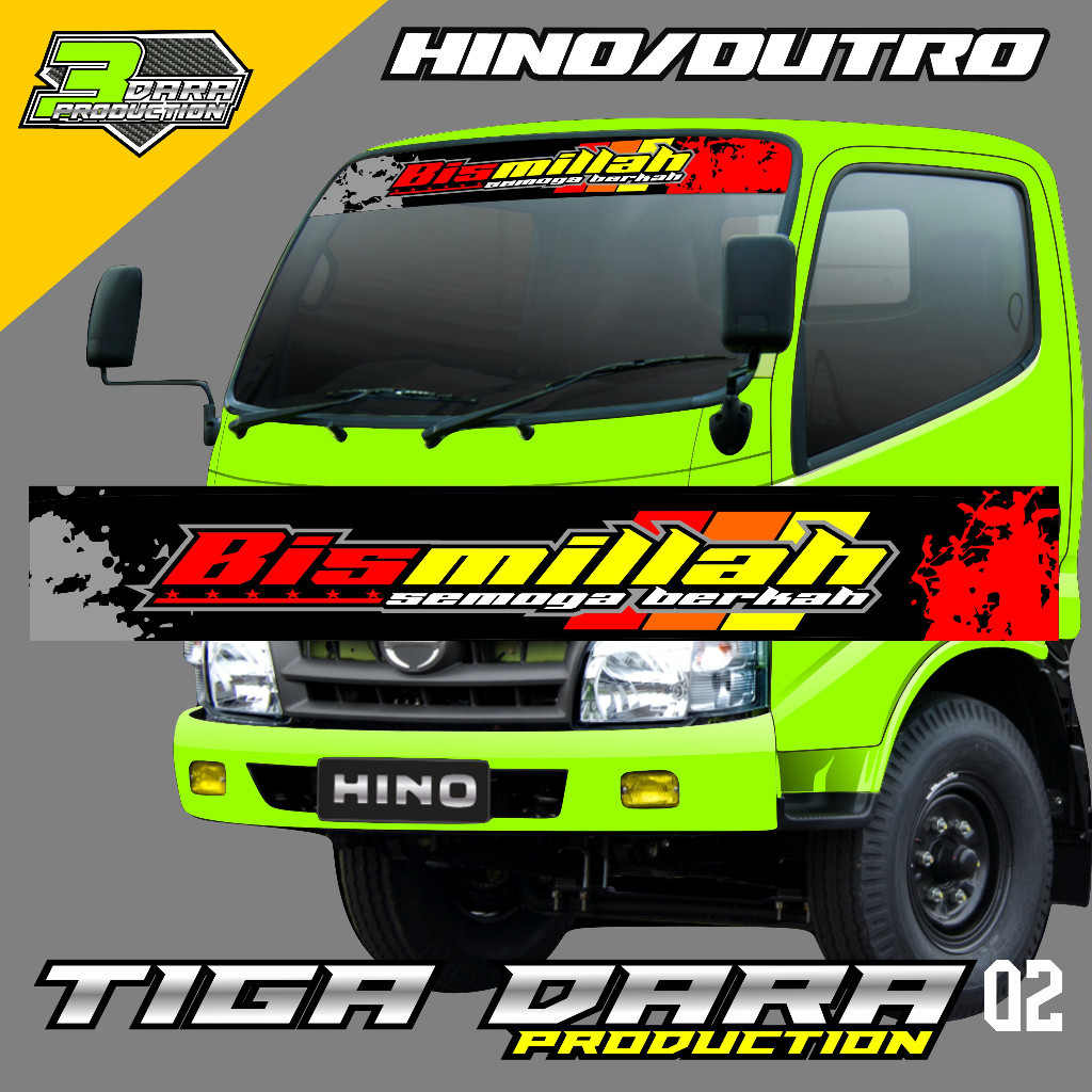 Newest BISMILLAH STICKER HINO TRUCK WINDSHIELD DECAL STICKER FREE TO ...