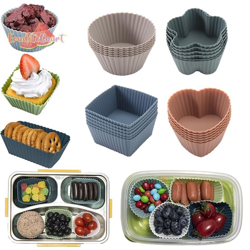 [ECM] 12 Pcs Silicone Lunch Box Dividers Bento Lunch Box Dividers Lunch ...