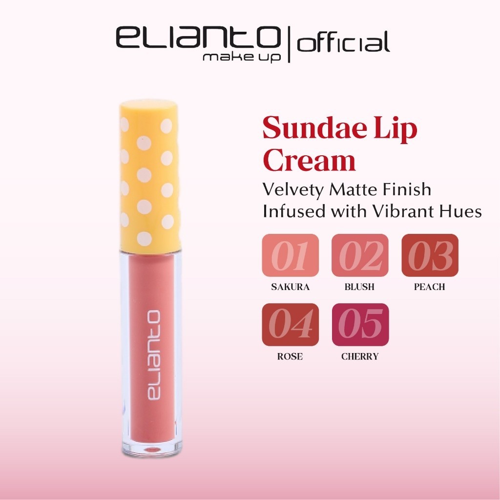 Elianto Sundae Lip Cream (Creamy, Smooth and Hydrating Lip with Matte ...
