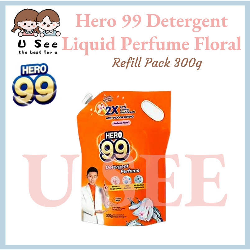 Hero 99 Detergent Liquid Perfume Floral Refill Pack 300g | Shopee Malaysia