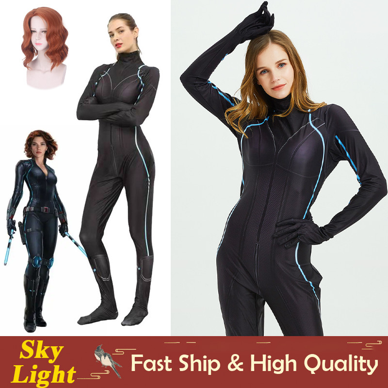 Avengers Endgame Black Widow Cosplay Costume Marvel Movie Women ...