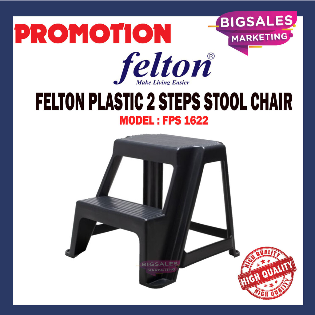 FELTON Plastic Step Chair Ladder FPS 1622 / Tangga Plastik | Shopee ...
