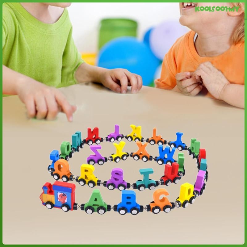 [KoolsoobdMY] Wooden Alphabet Train Set Abc Letter Train Set ...