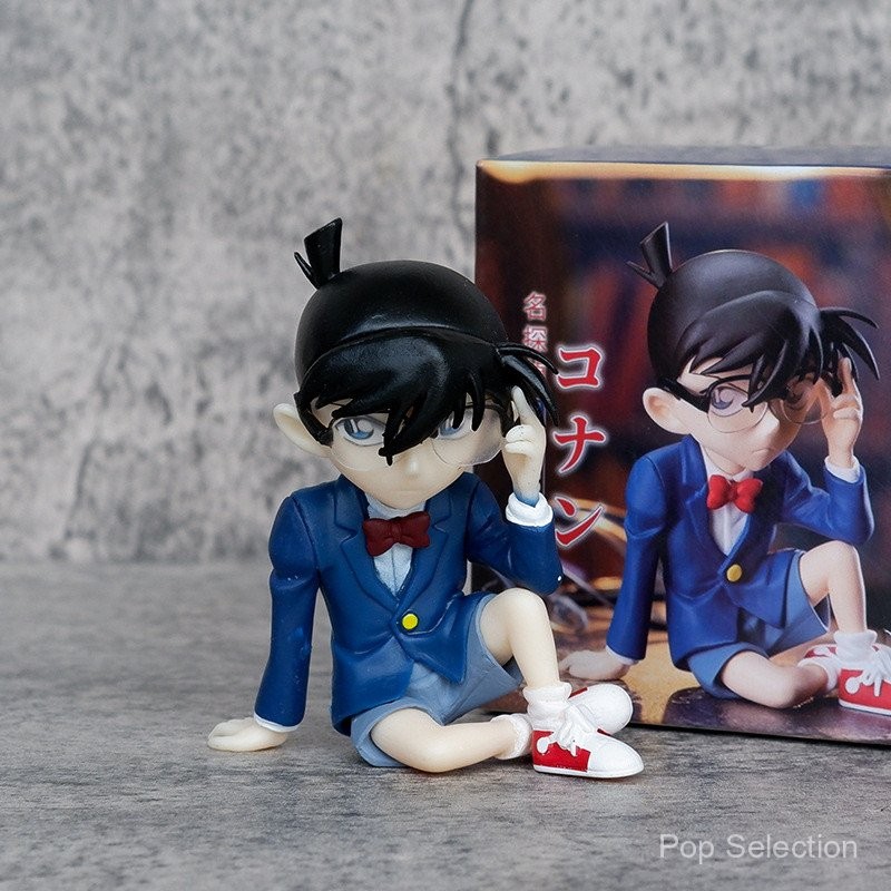 8cm Anime Detective Conan Figure Edogawa Konan Q Version Sitting ...