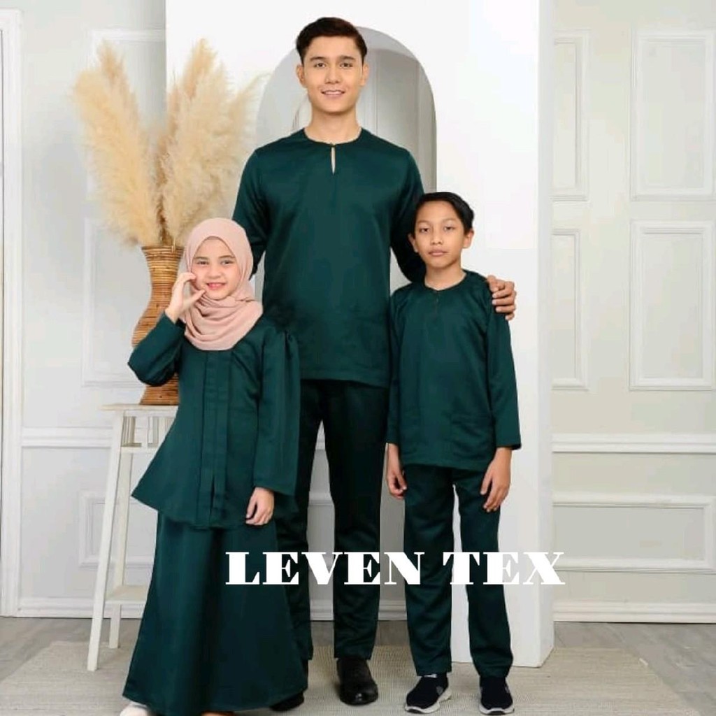 FAMILY SET BAJU RAYA MATCHING PEARLS SKIN PREMIUM QUALITY SOFT | Shopee ...