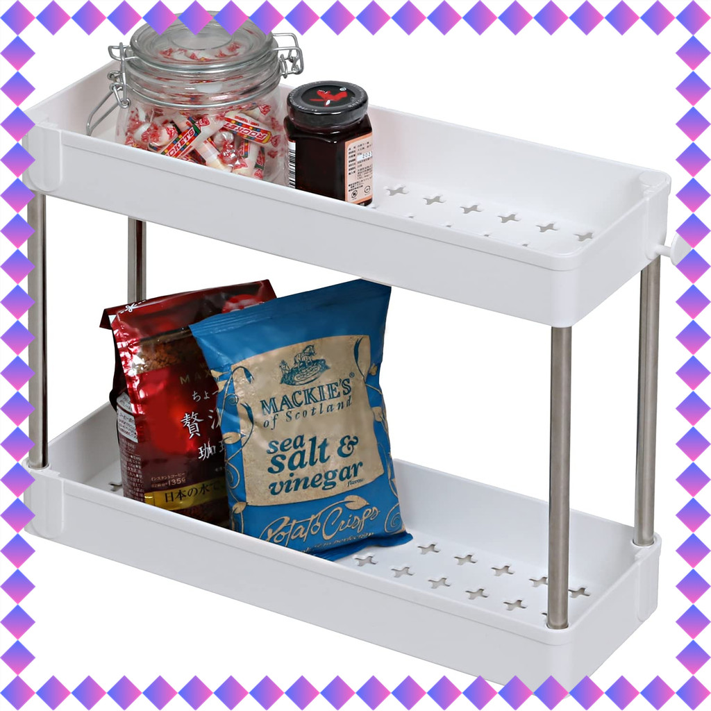 Astro [with instructional video] Sink Storage Rack White Slim 2-tier ...