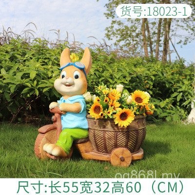 Alat letak barang arnab kartun Kerajinan damar luar taman halaman rumah ...