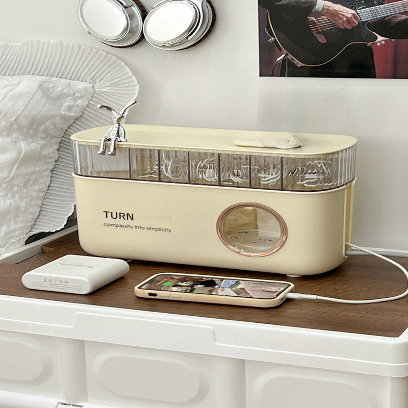 Wire Socket Storage Box Block TV Cabinet Desktop Plug-In Board Data ...