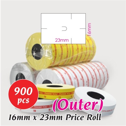 Price Roll 16mm x 23mm | Price Tag | Sticker Tag | Sato Price Label ...