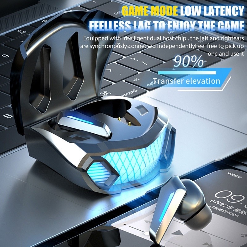 M5 TWS Wireless Headphone Bluetooth Gaming Wireless Earbuds HiFi Stereo ...