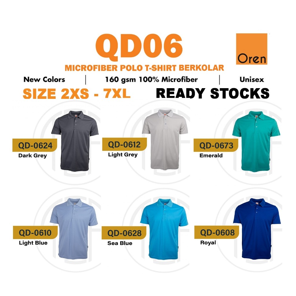 TSHIRT Microfiber Quckdry Plain Berkolar QD06 - DARK GREY QD0624/LIGHT ...