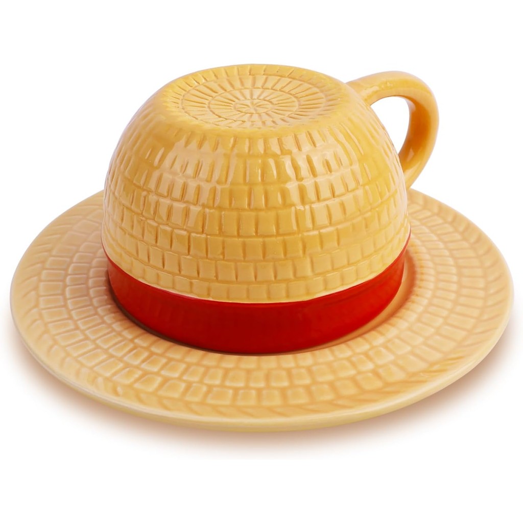 Hacocola-one Piece Luffy Straw Hat Anime Ceramic Coffee Cup Set, Anime ...