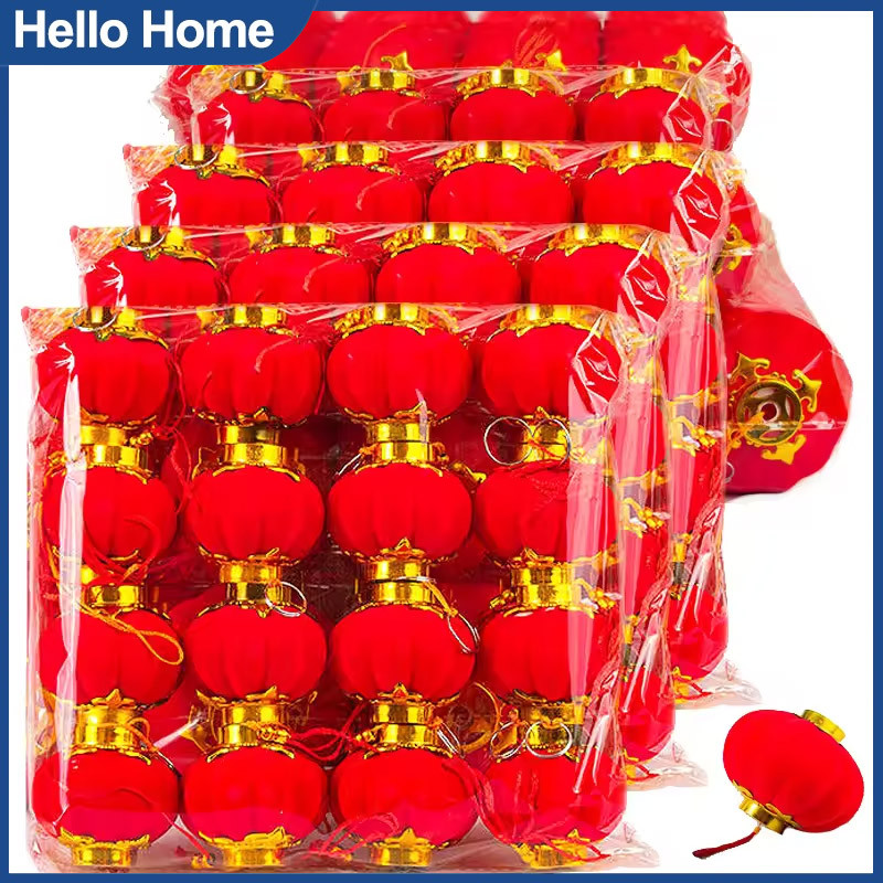 2025 CNY Mini Red Lantern Chinese Spring Festival Pendants Snake Year ...
