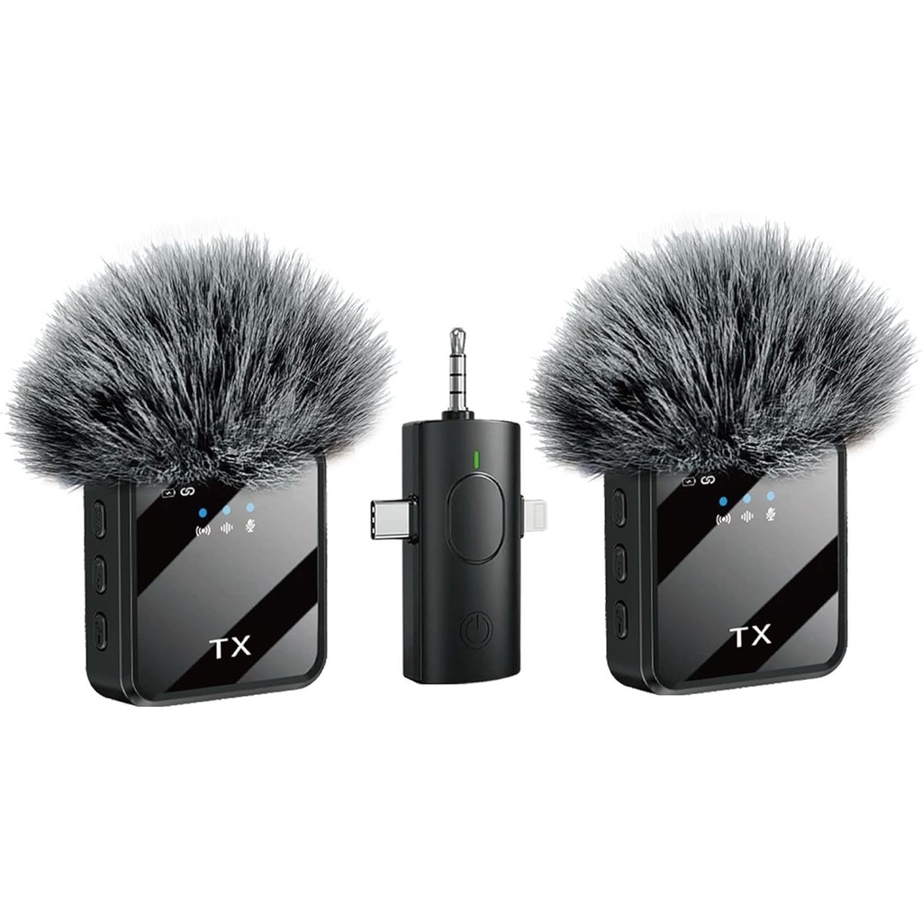 "Triple-Function Wireless Clip-On Microphone for iOS & Android with ...