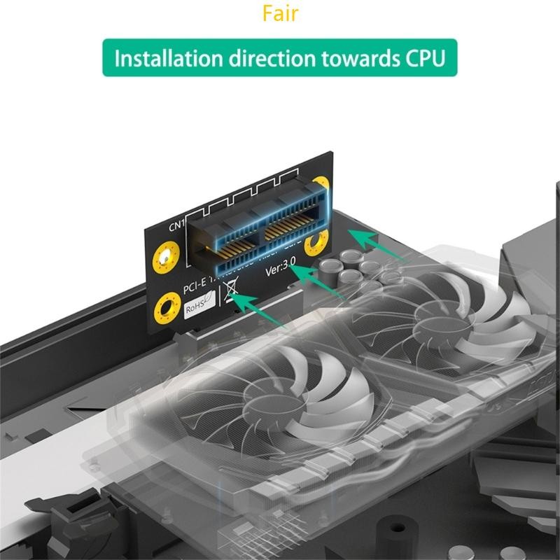 Fair PCIE X1 90 Degree Reverse Risers Card Board for 1U 2U Server PC ...