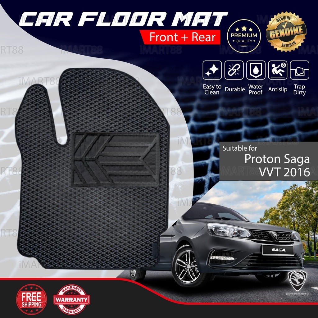 Original Proton Saga VVT 2016 Car Floor Mat Red Black Carpet Front Rear ...