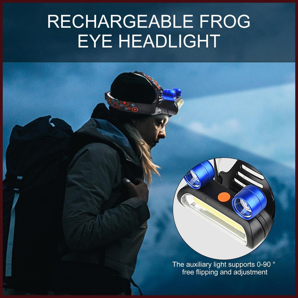 Headlight Camping Gear 500LM Outdoor Flashing Headlamp for Working ...