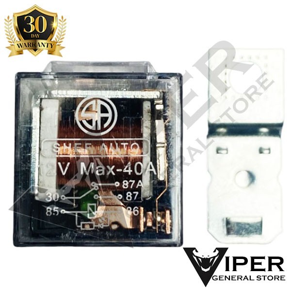 Foot Relay 5 Pin 87A Circuit Breaker 12V 40A (3537) | Shopee Malaysia