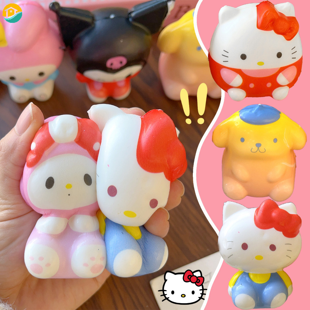Cartoon Sanrio Series Decompression Pinch Toy Cute Hello Kitty Kuromi ...