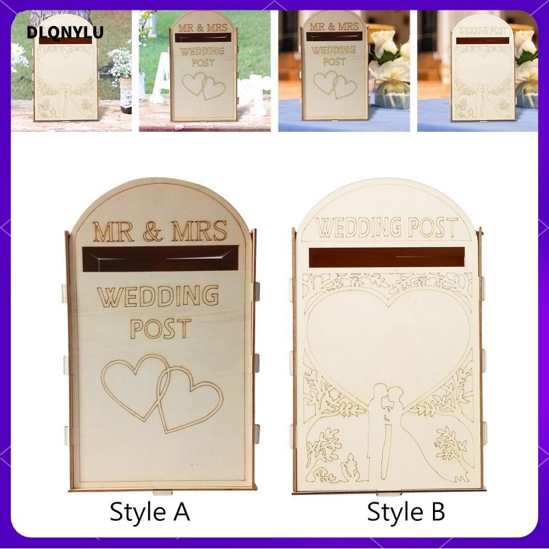 [dlqnylu] Wedding Card Box Wedding Card Holder Wedding Decorations Envelope Box Mailbox for ...