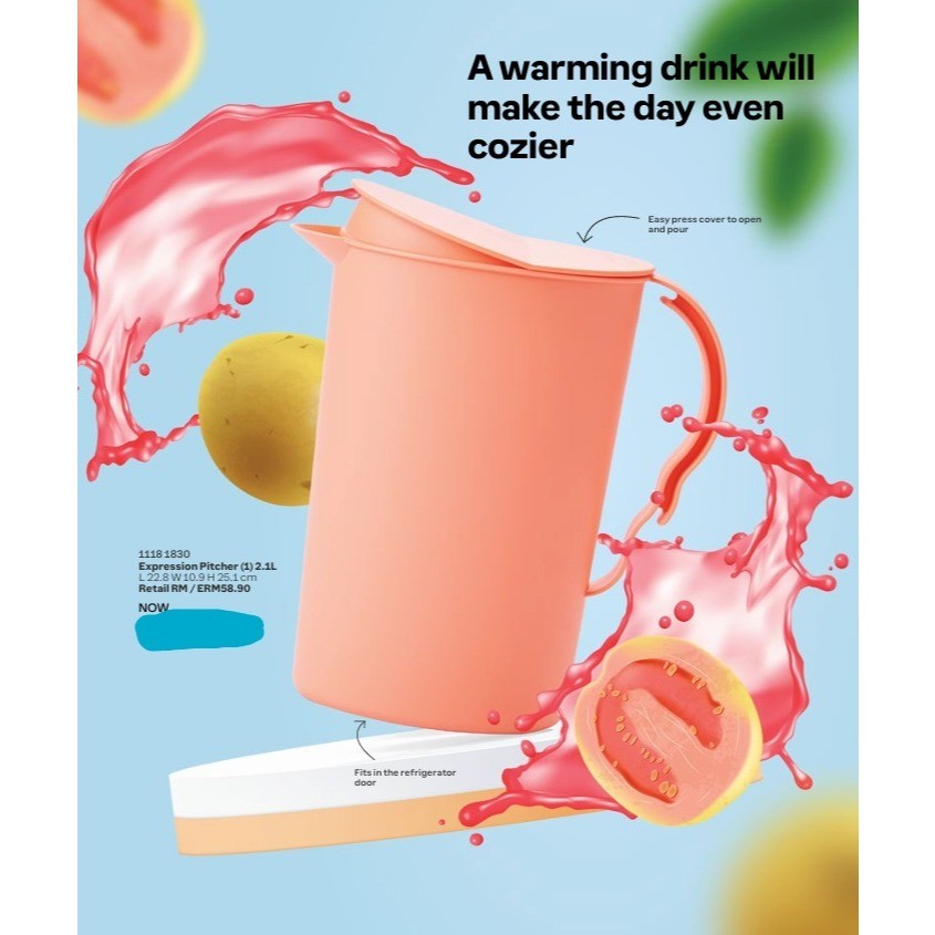 Tupperware Expression Pitcher 2.1L (1pc) | Shopee Malaysia