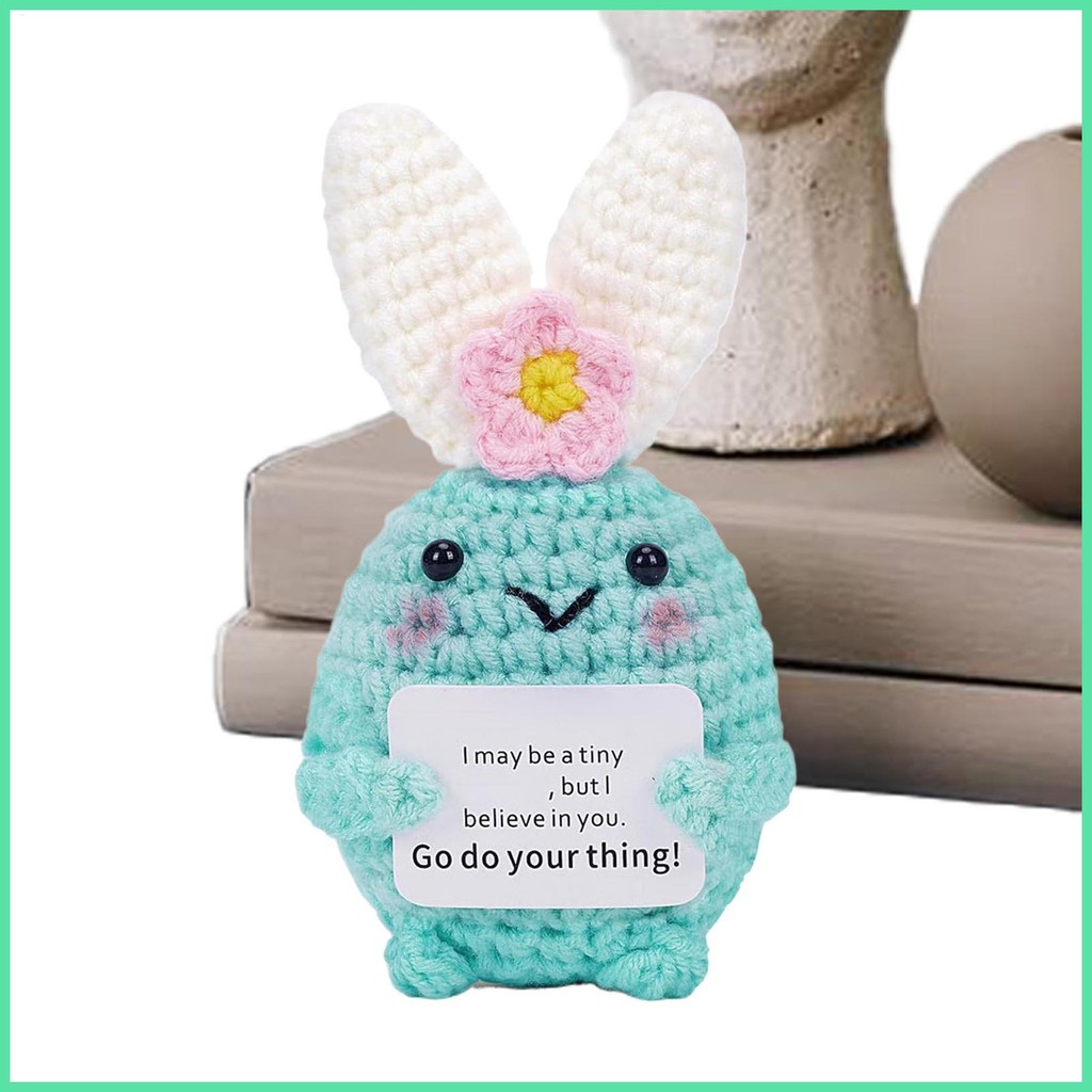 Positive Crochet Emotional Supporting Animal Plush Motivational ...