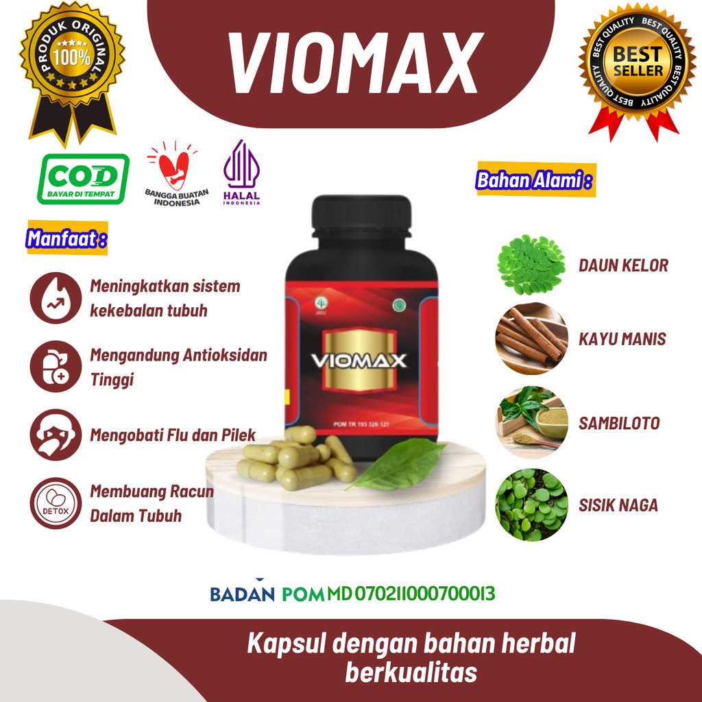 VIOMAX Herbal Capsules Sambiloto Recovery of ANOSMIA Symptoms ...