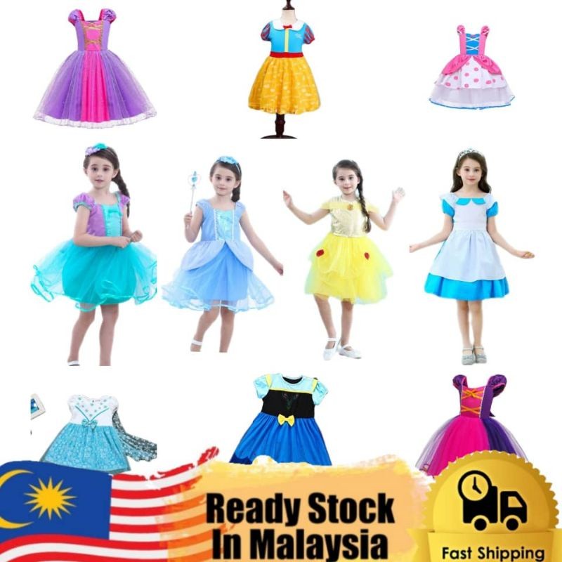 Dress Princess (Alice, Rapunzel, Snow-white, Elsa, Anna, Cinderella ...