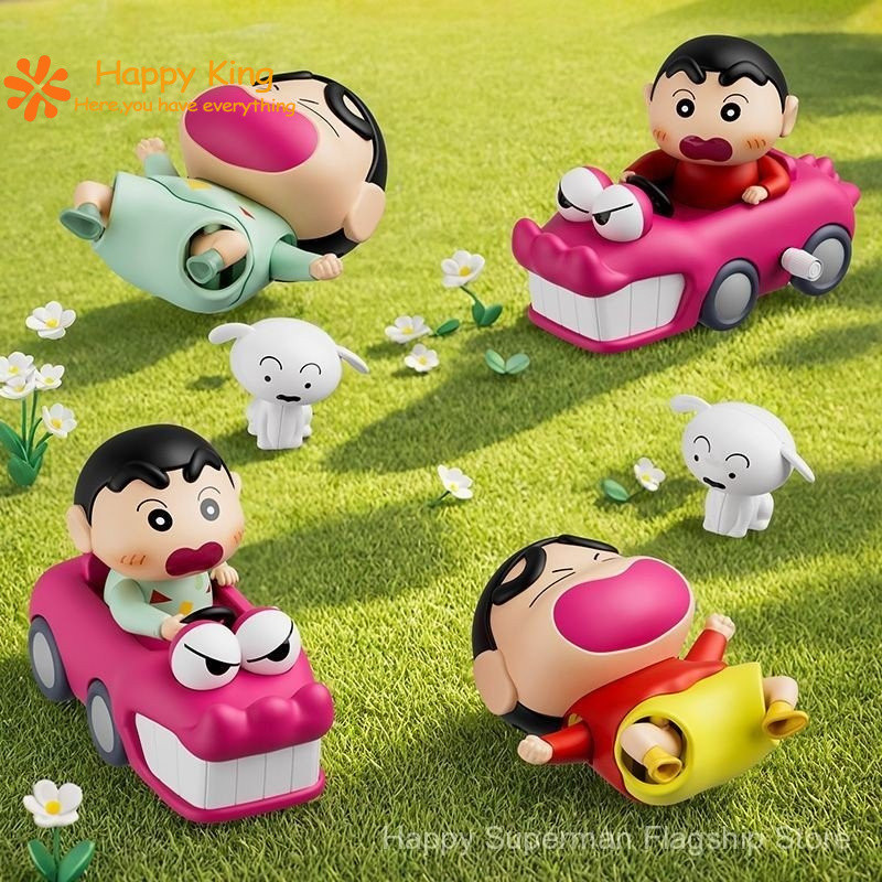 Creative Crayon Shin-Chan Clockwork Toys Fun Driving Dinosaur Car Shin ...