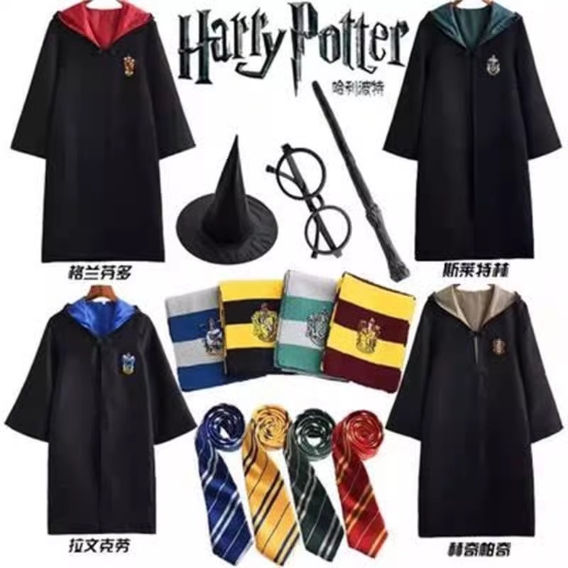 Harry Potter Clothes Magic Robe cos Uniform Full Set Gryffindor Play ...