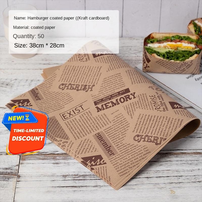 50 sheets sandwich paper food wrap toast food wrap food paper | Shopee ...