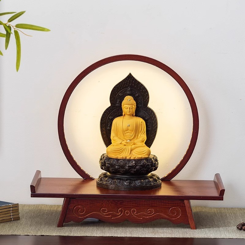 Small Buddha Table God of Wealth God of Wealth Base Heightening Table ...