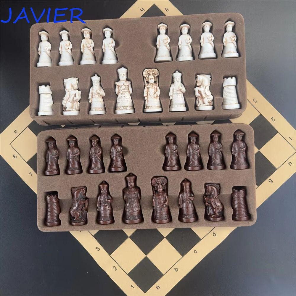 JAVIER Antique Chess Chess Pieces, Trumpet Resin Ancient Chinese ...