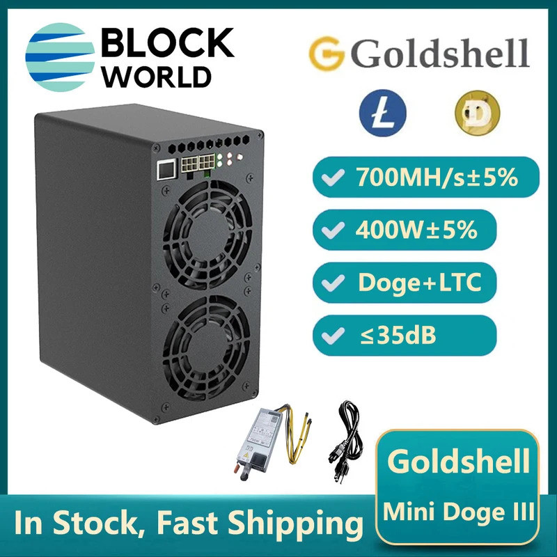 New Goldshell MINI DOGE III 700MH/S 400W With 750W PSU Doge Miner LTC ...