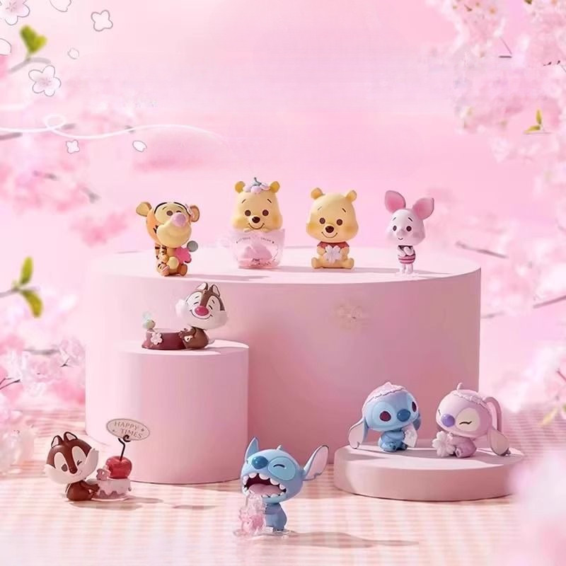 MINISO Disney Romantic Sakura Stitch Blind Box Winnie the Pooh Plush ...