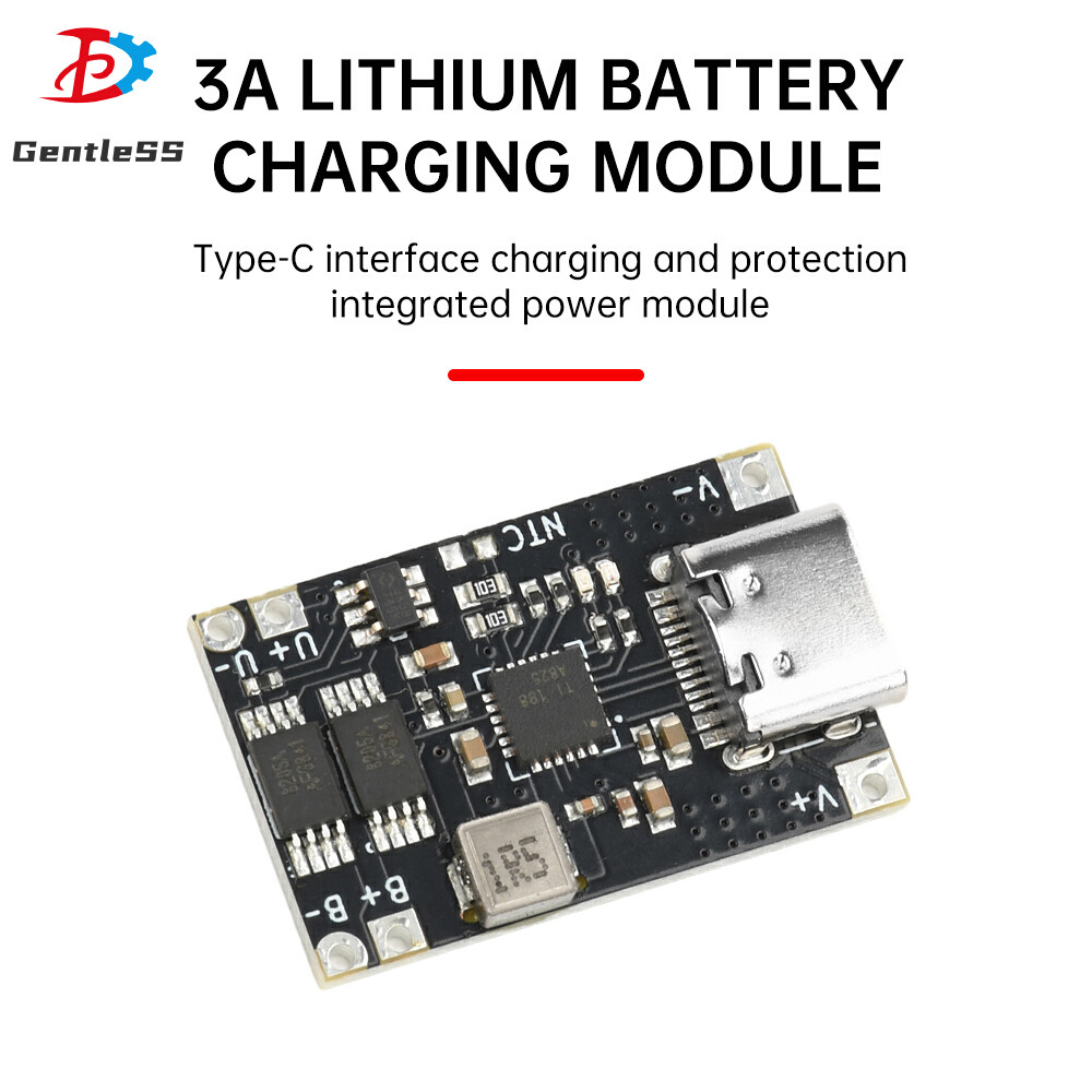 DC4.5-12V Li-ion Battery Charging Module 5V 3A Step-Down Power Supply Charging Module Type C ...