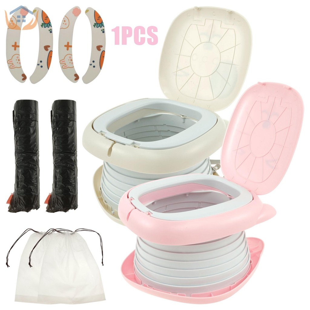 Portable Potty Travel Potty with Anti-slip Bottom Curve Design Foldable ...