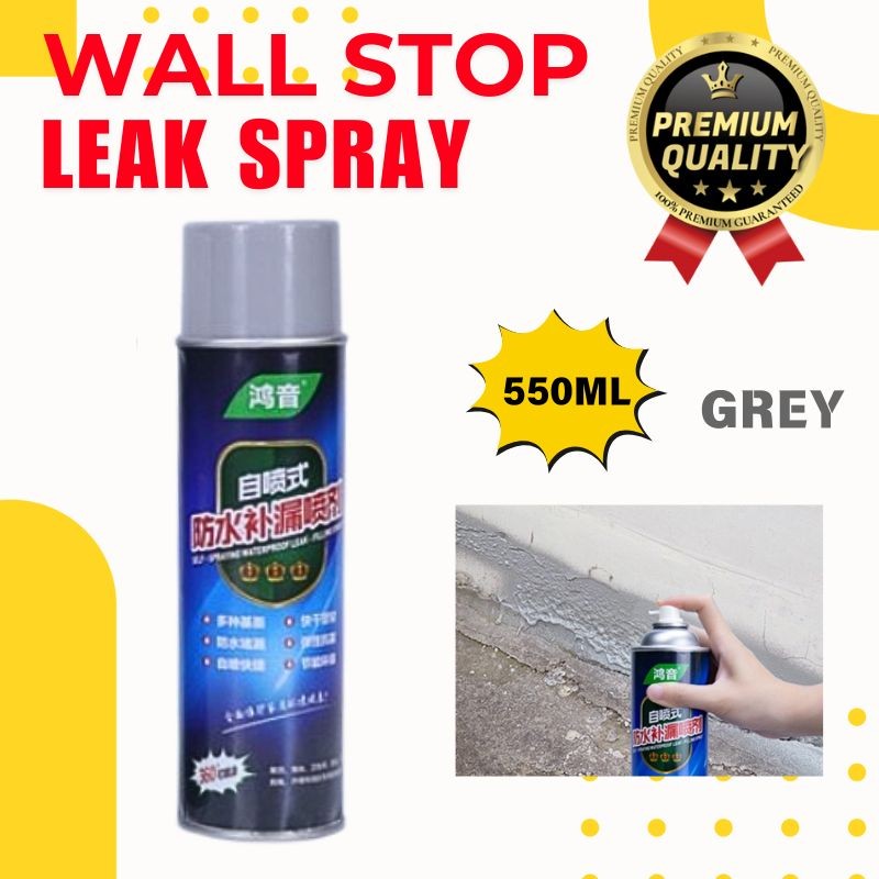 Wall/Home Spray Stop Leak (550ml), 24PC/CTN, Grey (ZBL) | Shopee Malaysia