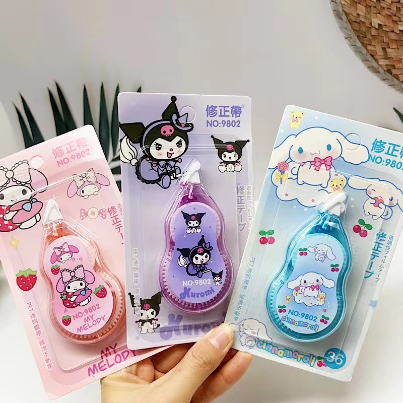 Kuromi Correction Tape Sanrio Melody Big-Eared Dog Cute Correction Tape ...